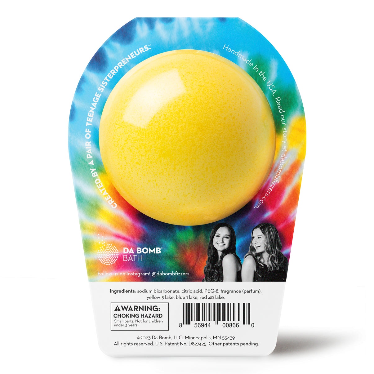 Tie Dye Yellow Bomb™ | Bath Bomb | Da Bomb Fizzers